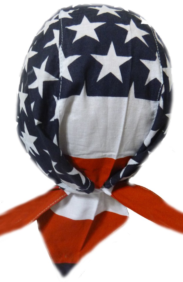 American Flag Dorag w/ Sweatband Patriotic Bandana Doo Rag Headwrap ...