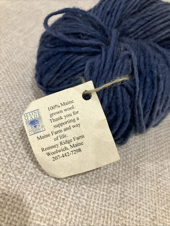 Romney Ridge Farm Yarn, Hand Dyed Wool, 4 oz, 250 Yards, Navy Blue | eBay