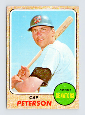1968 Topps Card, #188 Cap Peterson, Washington Senators | eBay