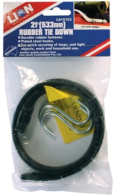 Lion Rubber Tie Down Strap With Steel Hooks Secure Load [Size: 21 Inch ...