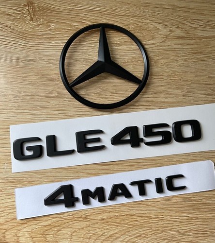 Matte Black GLE450 4Matic Trunk Star Sticker Emblem Badge for GLE450 ...
