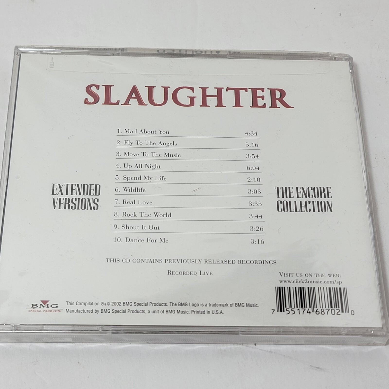 Extended Versions by Slaughter (CD, Jul-2002, BMG Special Products) for ...