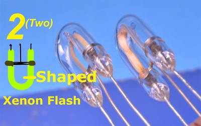 2 (Two) Xenon Flash Tubes U-Shaped, Quartz, Starter Lead. Insane ...