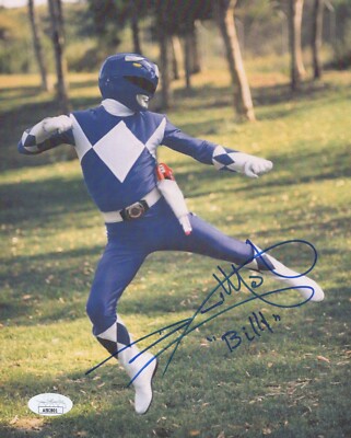 Mighty Morphin Power Rangers- David Yost signed Blue Ranger 8x10 photo ...