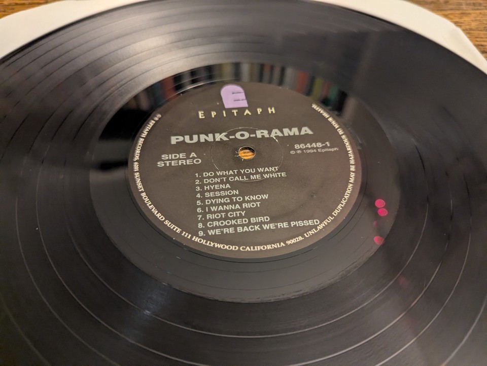 V/A PUNK O RAMA vinyl record lp RANCID NOFX BAD RELIGION PENNYWISE ...