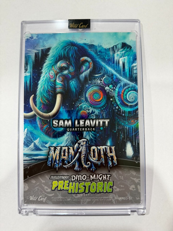 Sam Leavitt MAMMOTH 2/2 Wild Card Alumination Dino Might Prehistoric ...