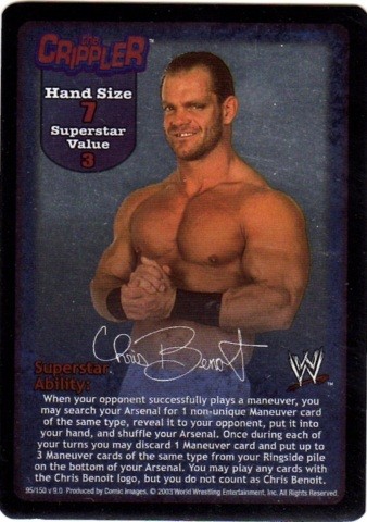 WWE: The Crippler (Chris Benoit) Superstar Card for Chris Benoit ...