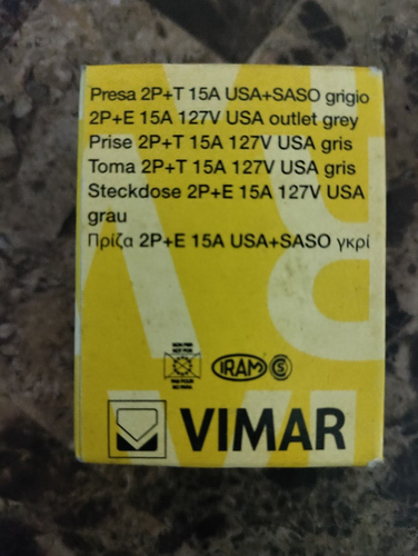 Vimar 16245, Idea Outlet, USA/Arabian, 2P+E, 15A/127V, Grey | eBay