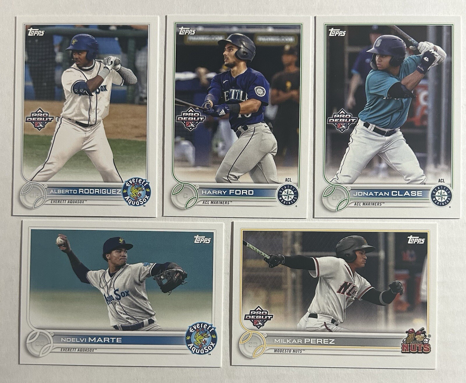 2022 Topps Pro Debut Seattle Mariners Base Team Set (5 Cards) Marte+ | eBay