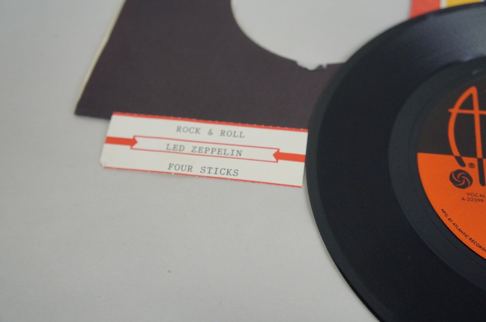Led Zeppelin Rock and Roll/ Four Sticks Atlantic Records 7" 45 RPM New ...