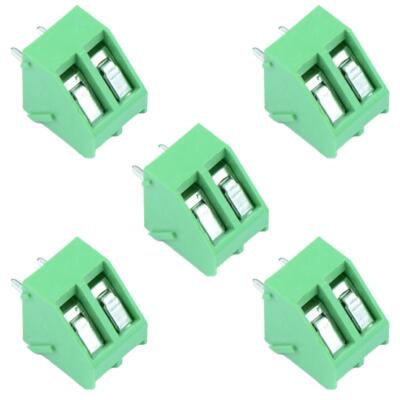 5 x 2-Way 45 Deg Angled 5.00mm 5mm Terminal Block Connector 15A | eBay