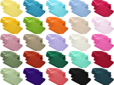 18" x 18" Polyester Poplin Napkins - Solid Rectangular Napkins (Pick A ...