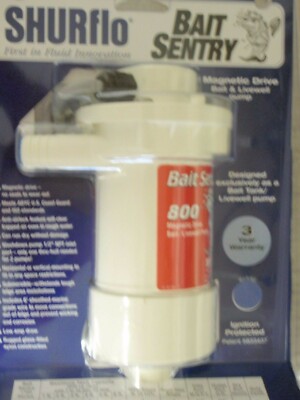 LIVEWELL BAIT PUMP SHURFLO 800 GPH 275 1700011030 12V FISHING BOATS ...