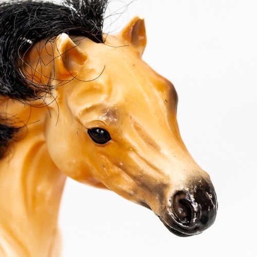 VTG 1988 Marchon Grand Champion 6" Tan Horse Figurine w Riding Saddle ...