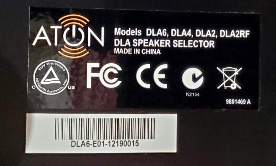 ATON DLA6 - 6 Zone Speaker Selector | eBay