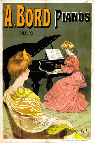 A Bord Pianos Paris vintage piano ad poster 16x24 | eBay