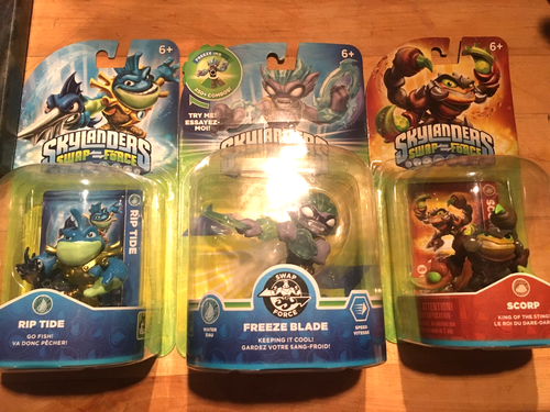 Set 8 Skylanders Swap Force 4-Scorp 4-Riptide Action Figures Sealed NEW ...