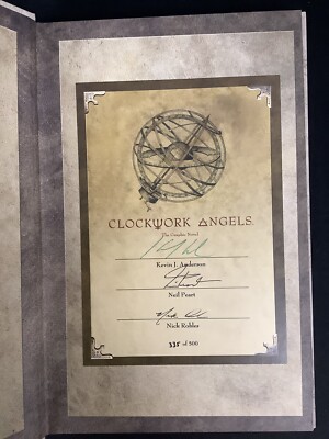 Neil Peart Signed Book Clockwork Angels Hardcover LE 330/500 Autograph ...