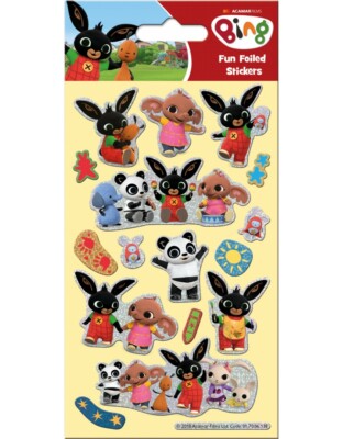 Bing Fun Foiled Stickers sheet Official Product over 15 Stickers - Bing ...