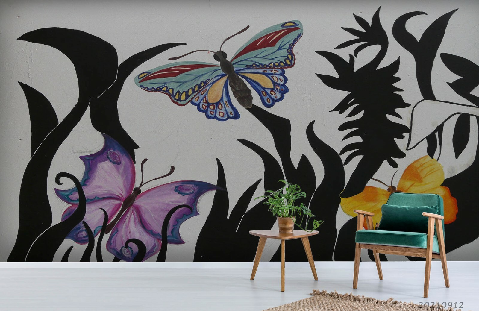 3D Butterfly Animal Insect Pattern Wallpaper Wall Murals Removable ...