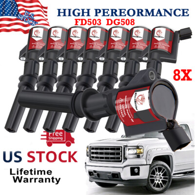 8X FD503 DG508 Ignition Coil For Ford F150 F-150 F-250 Mustang Lincoln ...