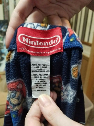 Nintendo Mario Gaming Lounge Pajama Pant Fleece Full Drawstring Waist ...