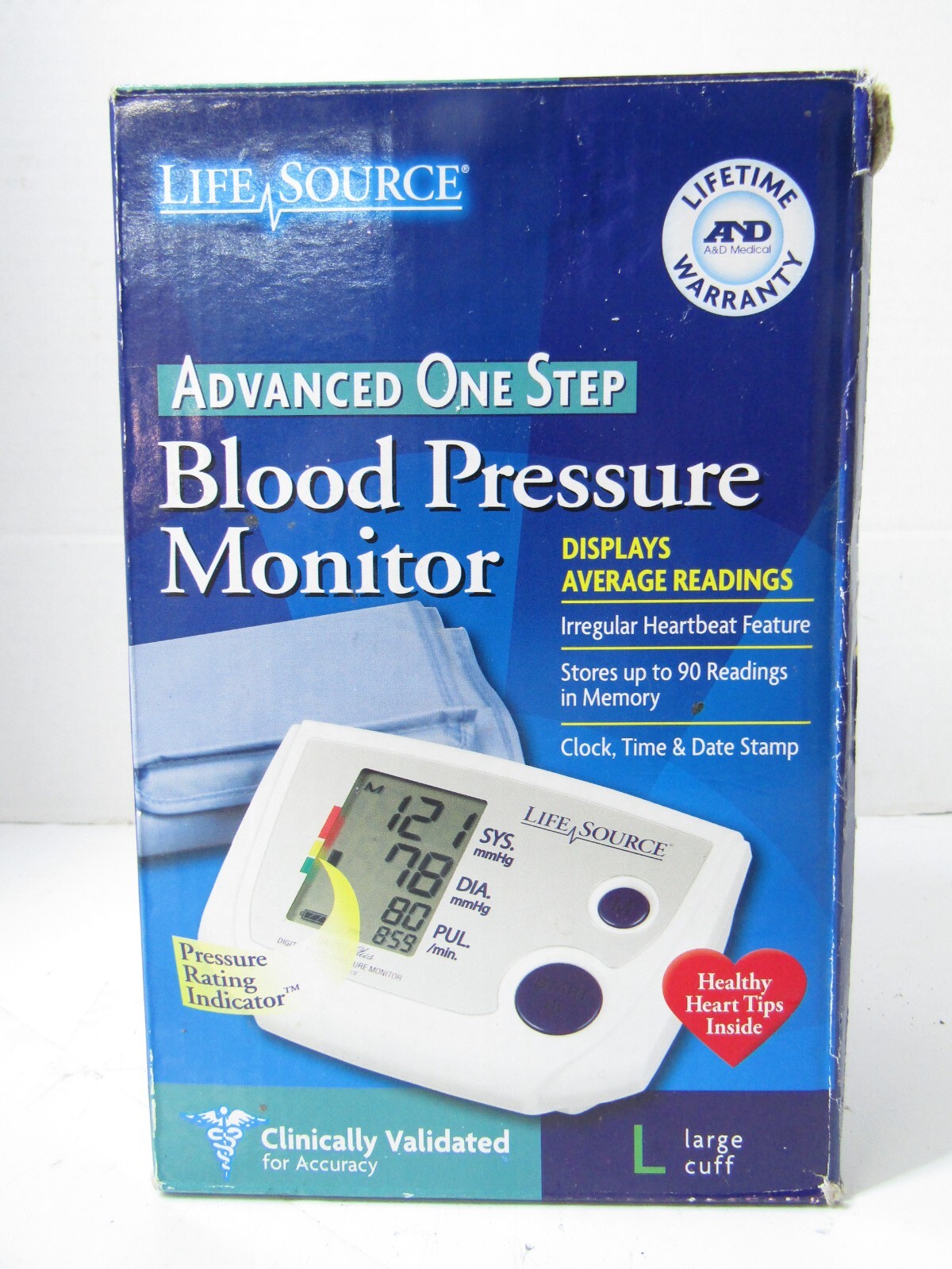 LifeSource Advanced One Step Blood Pressure Monitor UA-767PVLA Large ...