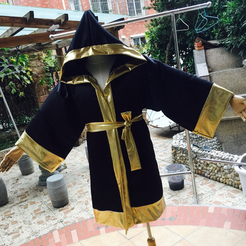 Unisex Child Boxing Costume Robe Cloak Hooded Heavyweight Boxer Fancy ...