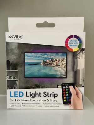 Vibe LED Light Strip With Remote Control 15 Colors Change with Remote ...