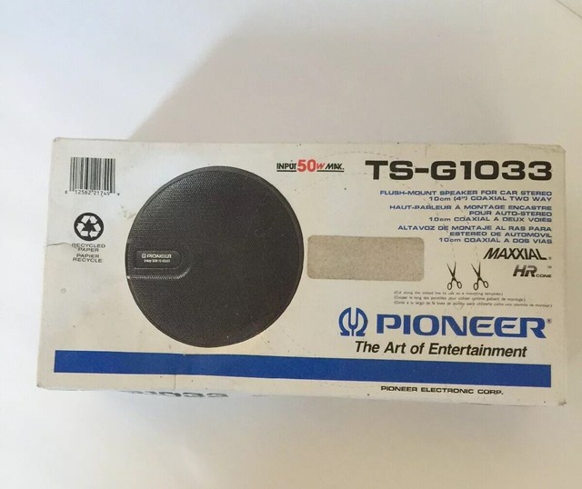 Pioneer TS – G1033 Car Speakers Flush Mount Stereo Input 50w Max 2 Way ...