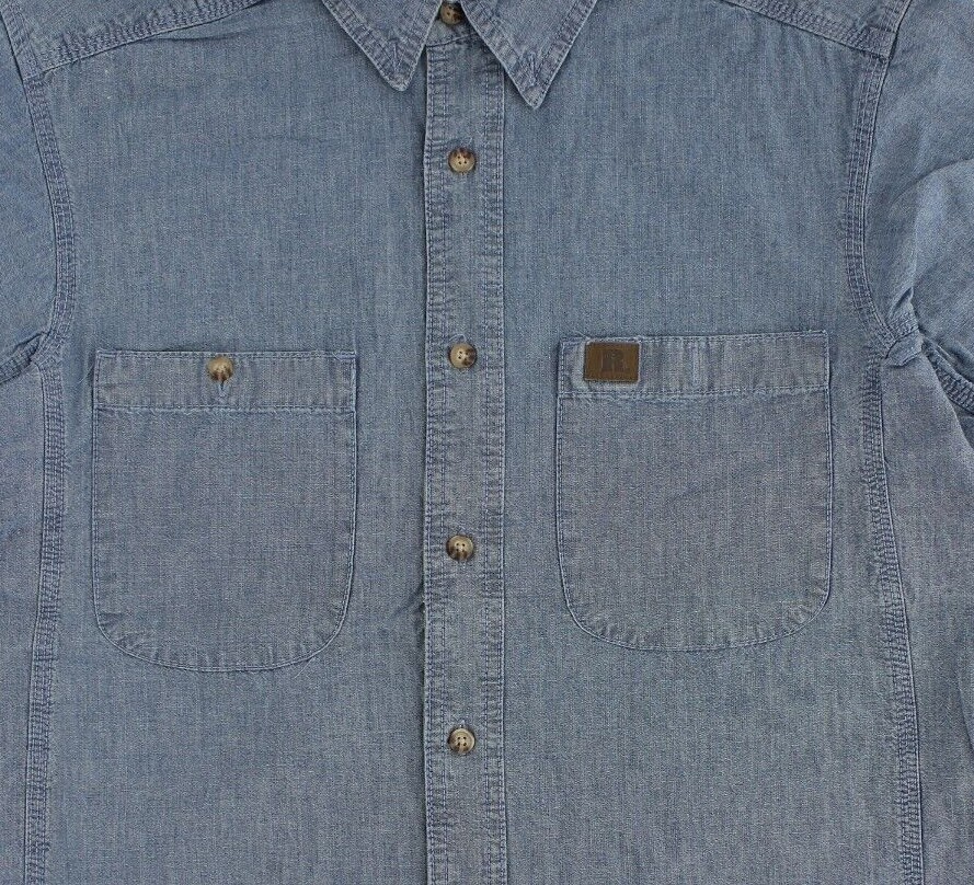 Wrangler Men's Shirt Riggs Workwear Short Sleeve, 2-Pocket Button-Up ...