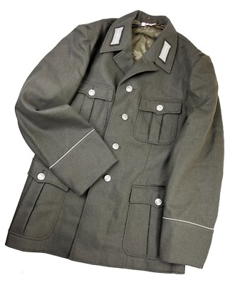 DDR NVA Uniformjacke Soldat Heer mit weißer Biese u Kragenspiegel ...