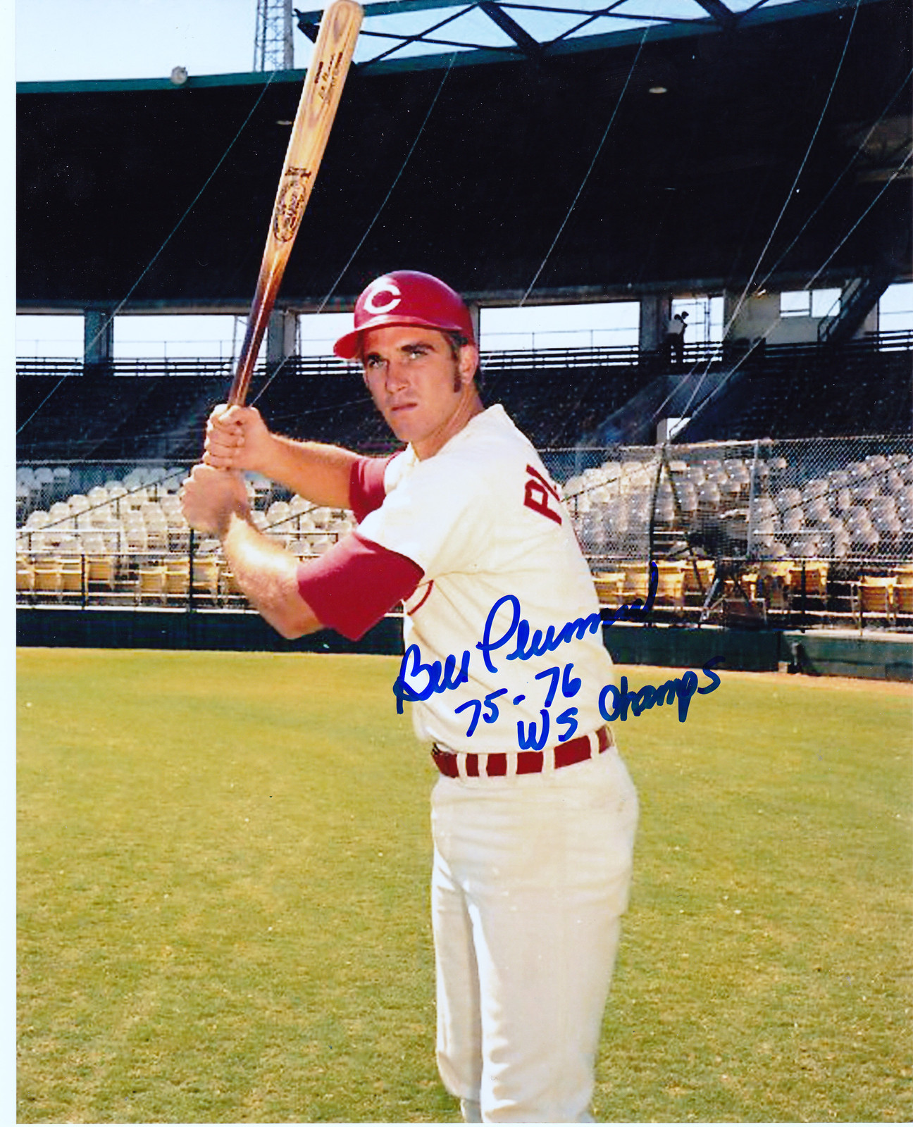 BILL PLUMMER CINCINNAT REDS 75-76 WS CHAMPS ACTION SIGNED 8x10 | eBay