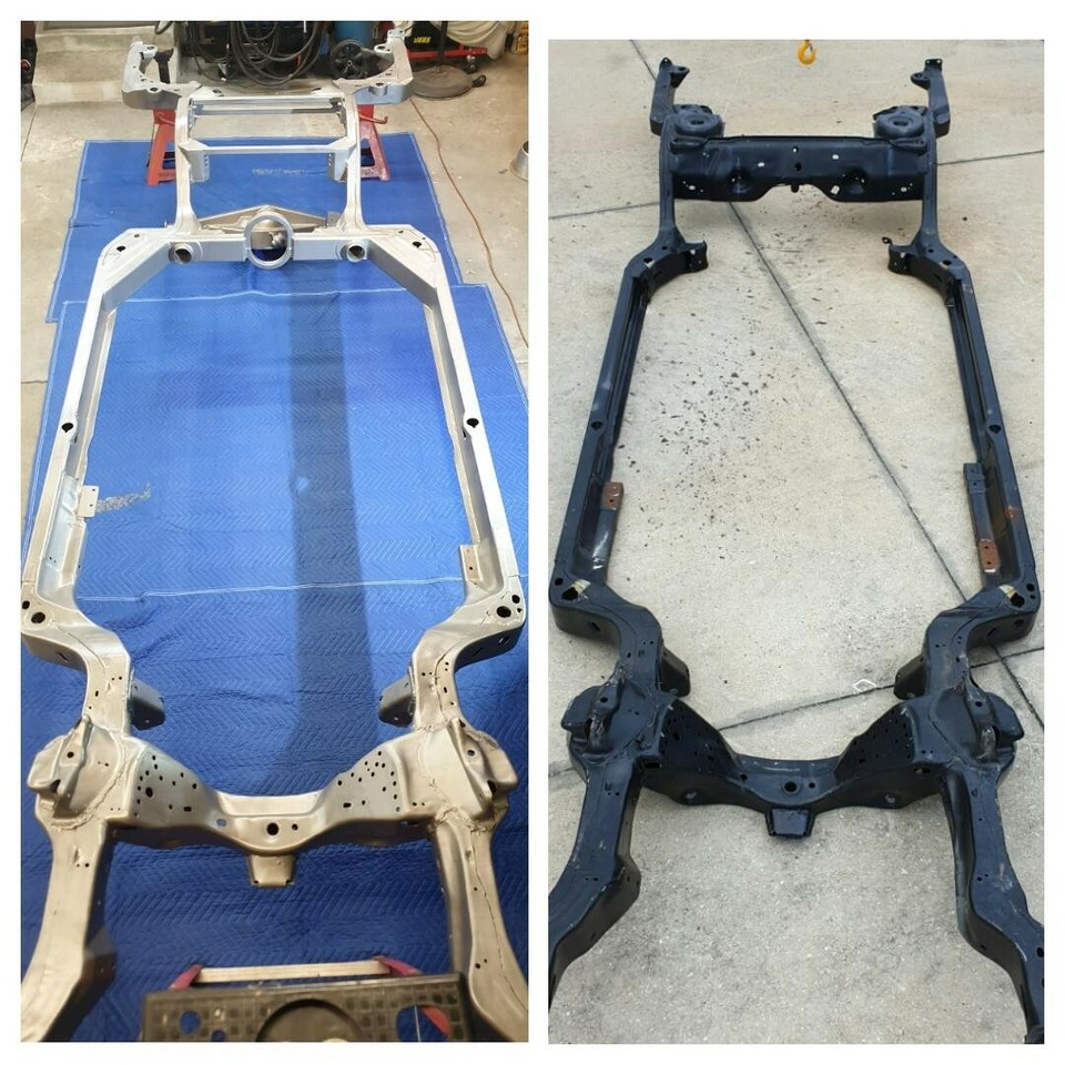 El Camino G-Body Pro Street Drag Tubbed BackHalf 4-Link Chassis Frame ...