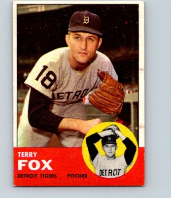 1963 TOPPS BASEBALL #44 TERRY FOX MID GRADE GW | eBay