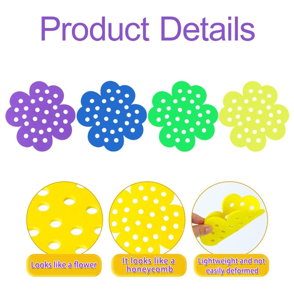 4x Floating Bee Island Bath Flower Bee Watering Station Outdoor Garden ...