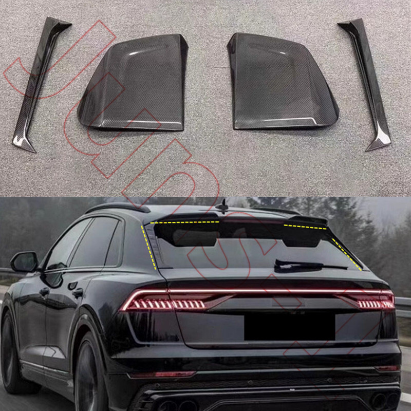 Real Carbon Fiber Rear Trunk Wing Roof Spoiler Trim For Audi Q8 SQ8 ...