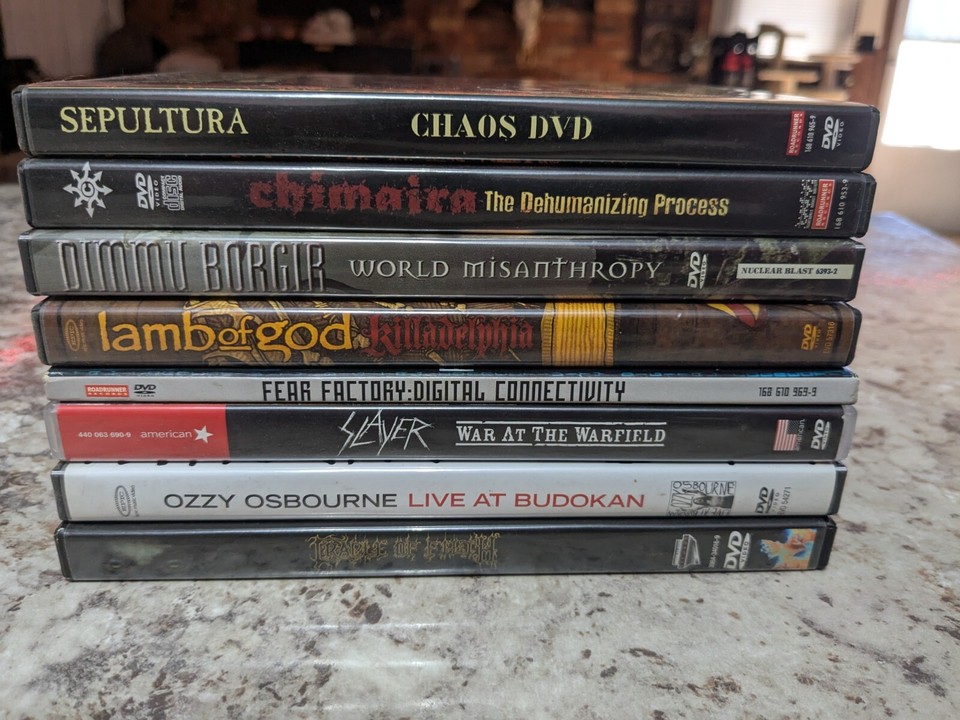 Live Heavy Metal Concert DVD Bundle, Ozzy, Slayer, Lamb Of God Ect.. | eBay