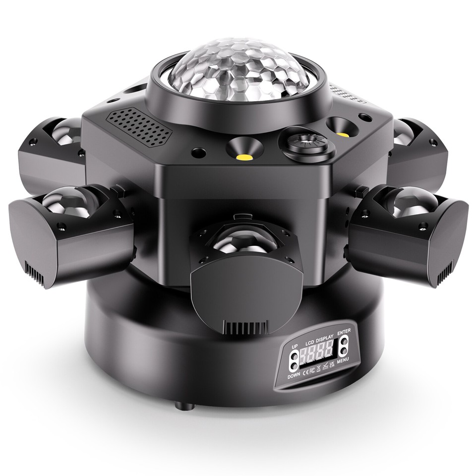 6 Arms Bee Eye LED Laser Beam Moving Head Light DJ Lights DMX Stage ...