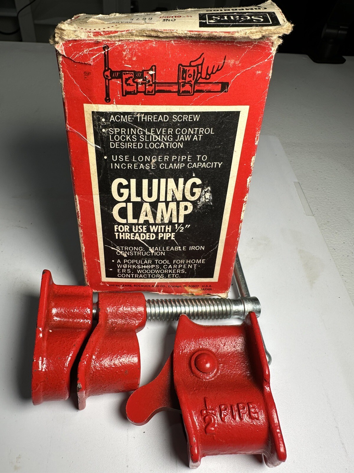 SEARS Companion Gluing Clamp For Use With 1/2” Threaded Pipe. Item 6675 ...