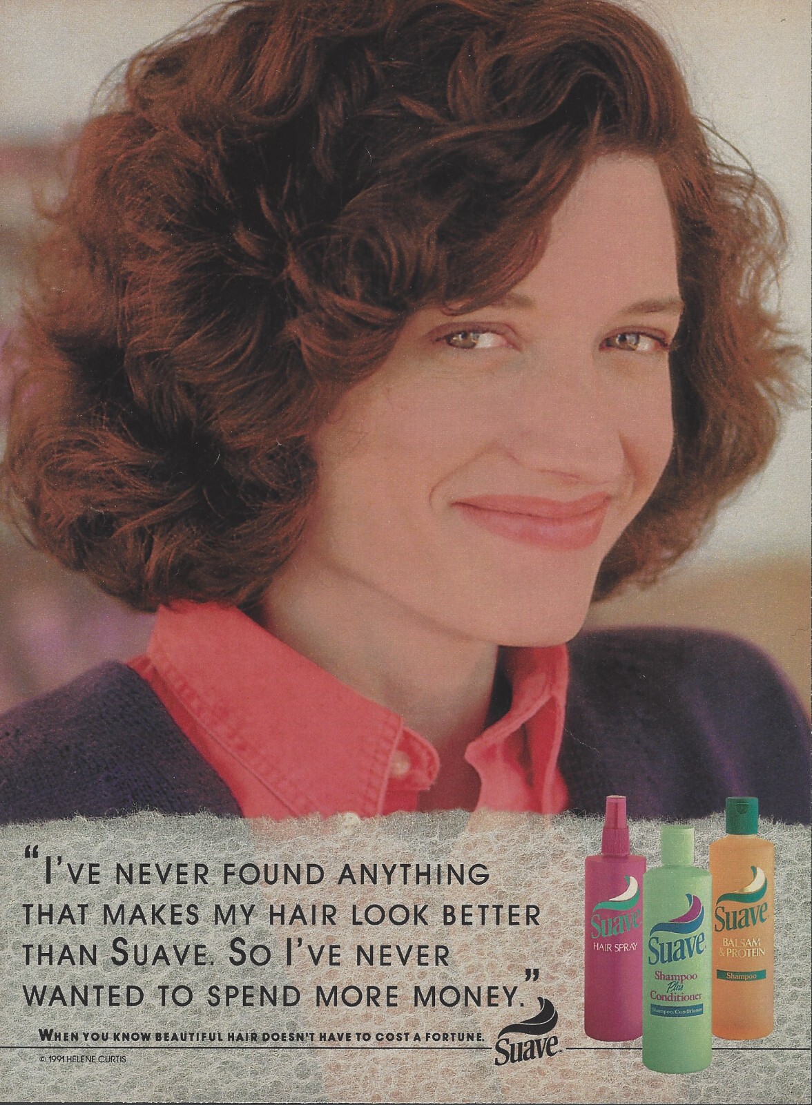 1991 Suave Shampoo Hair Care Helene Curtis vintage Print Ad 90's ...