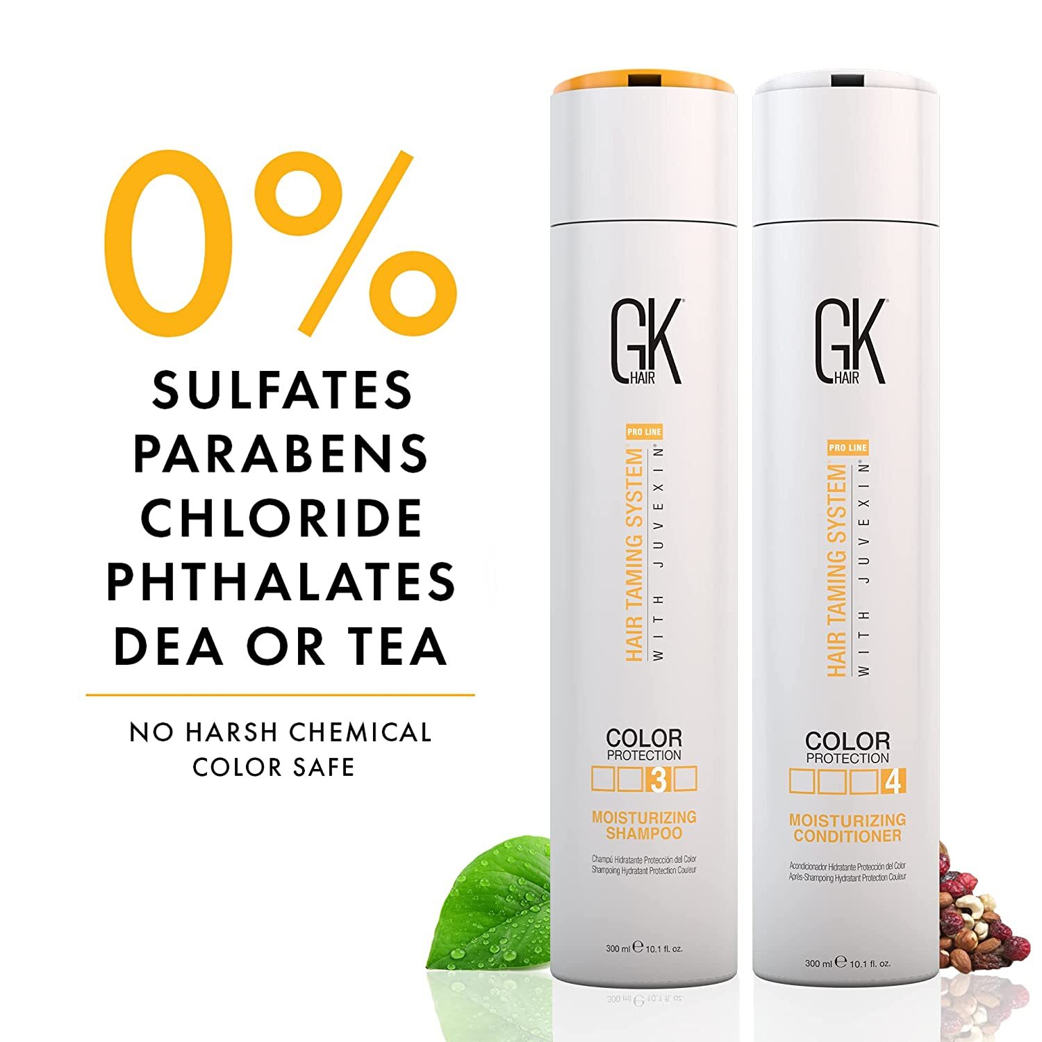 GK HAIR Moisturizing Shampoo and Conditioner Women Men Dry Damage ...