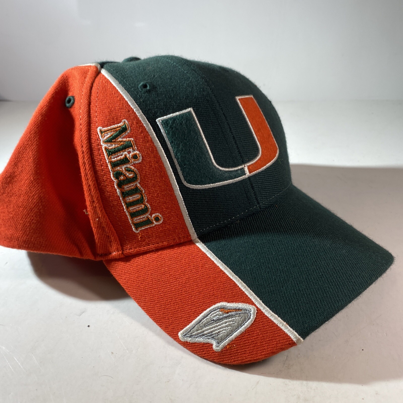 Twins Enterprises University Of Miami Hat Cap Green Orange Strap Back ...