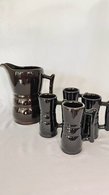 Vintage Frankoma Pottery Pitcher and Cups 26D and 26DC | eBay