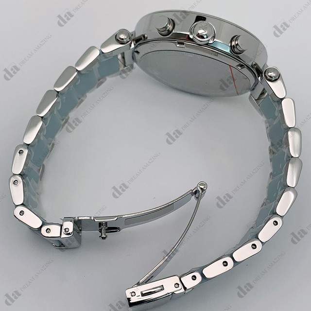 Michael Kors MK6138 39mm Silver Stainless Steel Case Blue Silver ...