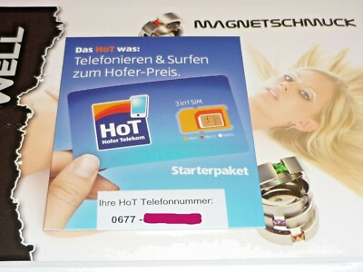 Austria HOT "ALDI" T-Mobile Austria pre-paid SIM Card NEW in BOX BNIB ...