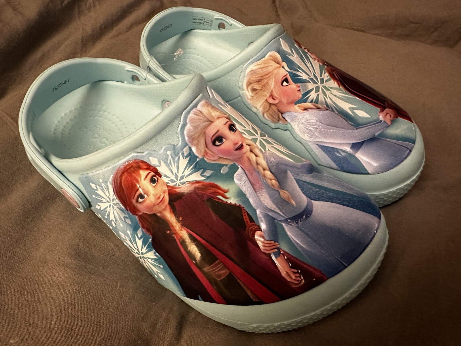 Crocs Frozen II Elsa And Anna Kids Clog Shoes Size 3 | eBay