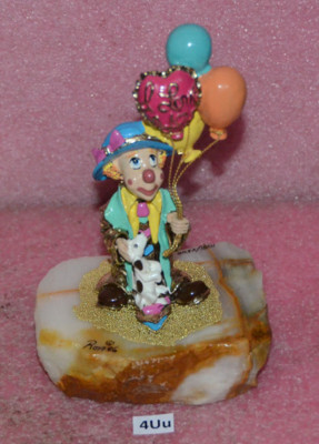 Ron Lee Clown Artist Signed Clown W/ Onyx Base 1986. | eBay