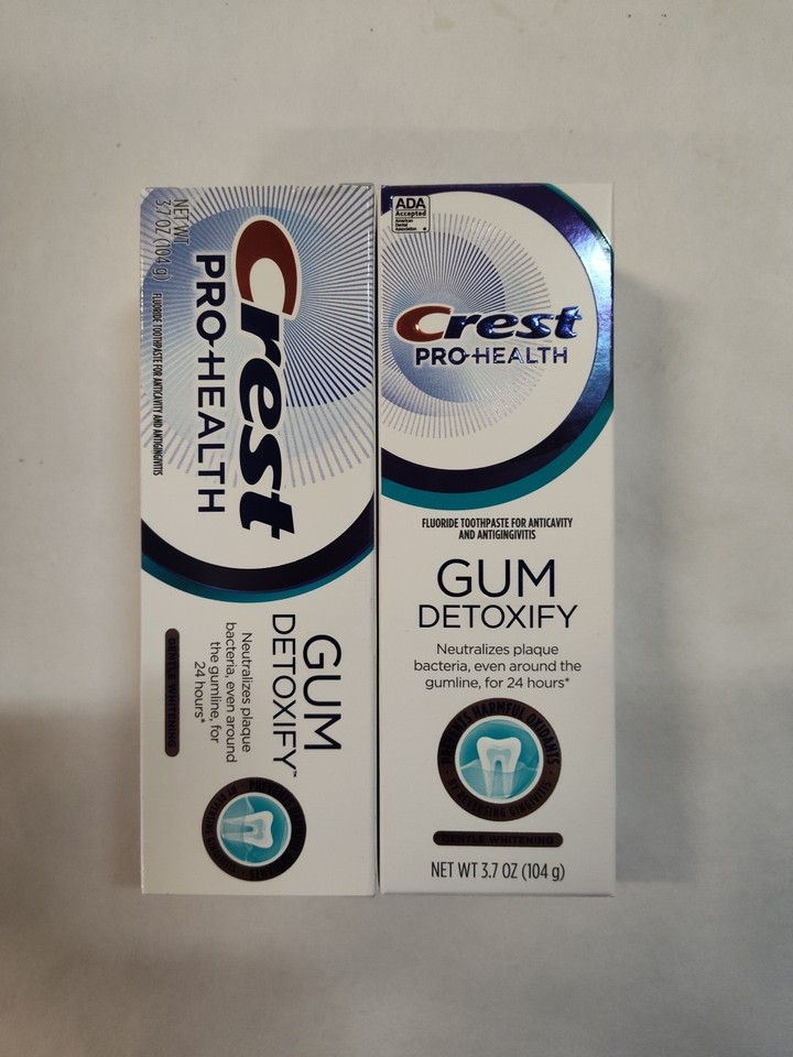 2 Crest Pro-Health Enamel Repair & Gum and Gum Detoxify, 3.7 oz (104g ...