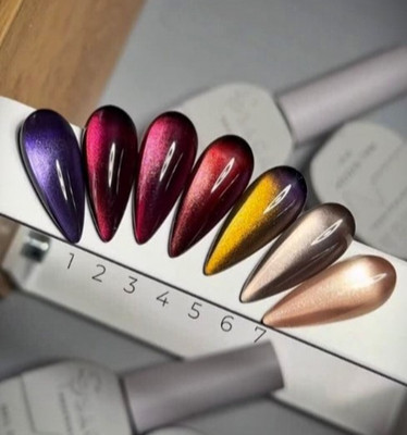 Saga Space Cat Eye Gel Nail Polish Shimmer Galaxy Cat Magnetic Manicure ...